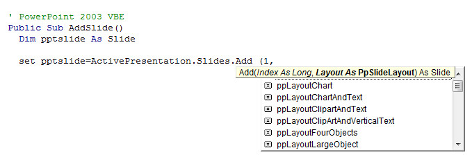 VBA Wrapper Function : AddSlide | YOUpresent